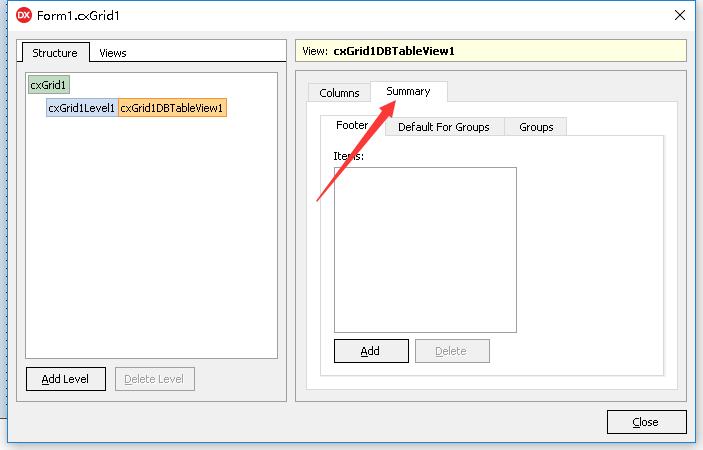 cxGrid 运用实例之实现列的合计（合计栏） - Delphi学习大师 Delphi教程 视频教程 文档大全